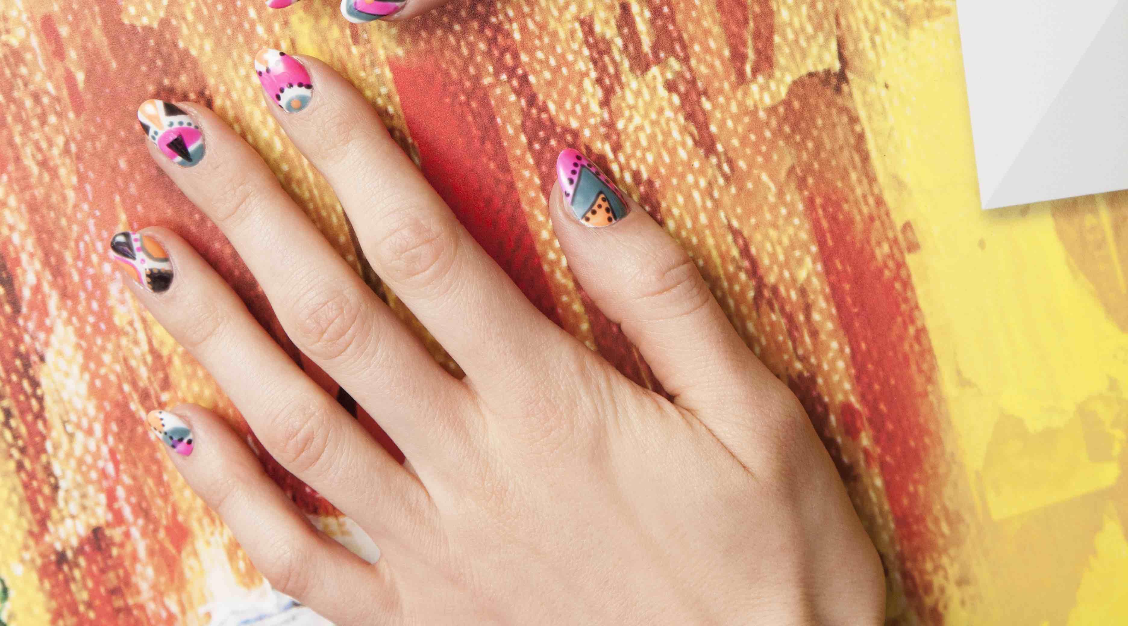Nail art tutorial: colour block nails