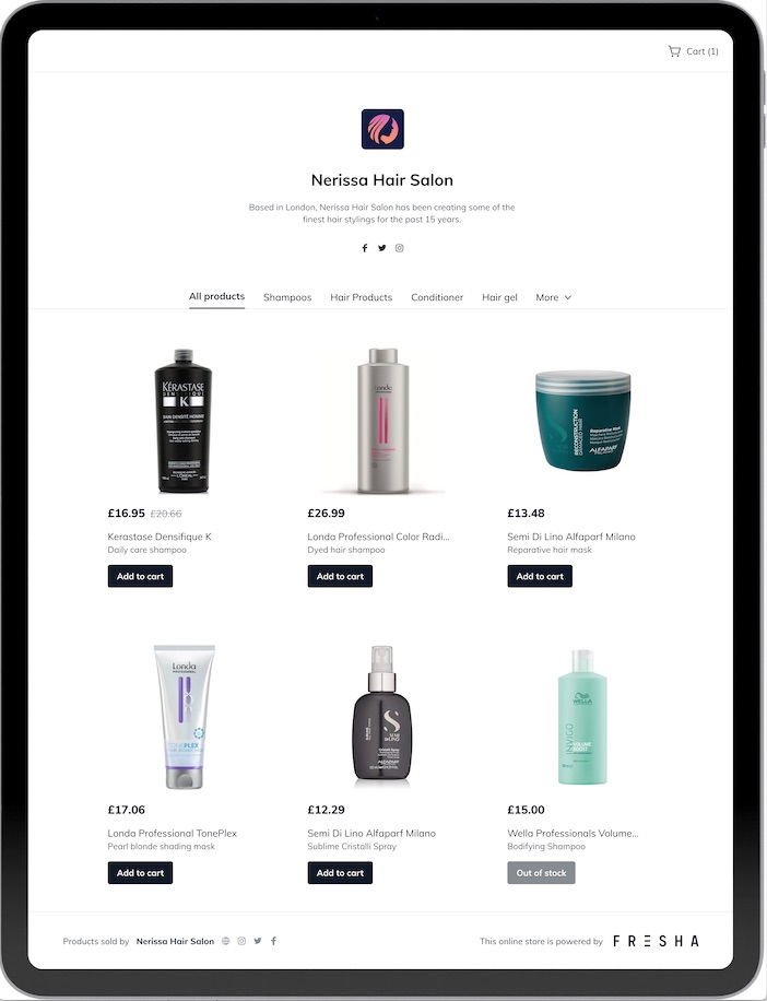 Fresha launches online shop functionality Fresha Store